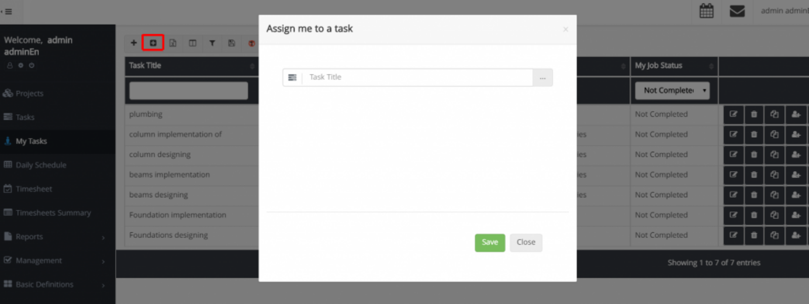 My Tasks - TaskBrowse
